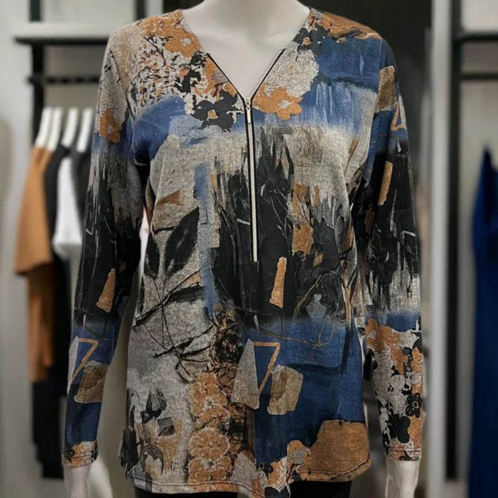 Julia Divina haut peinture moutarde pour femme – C'est Elle