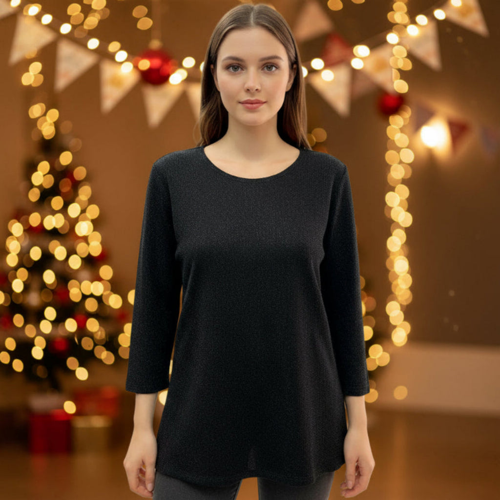 Julia Divina top lurex scintillant pour femme – C'est Elle