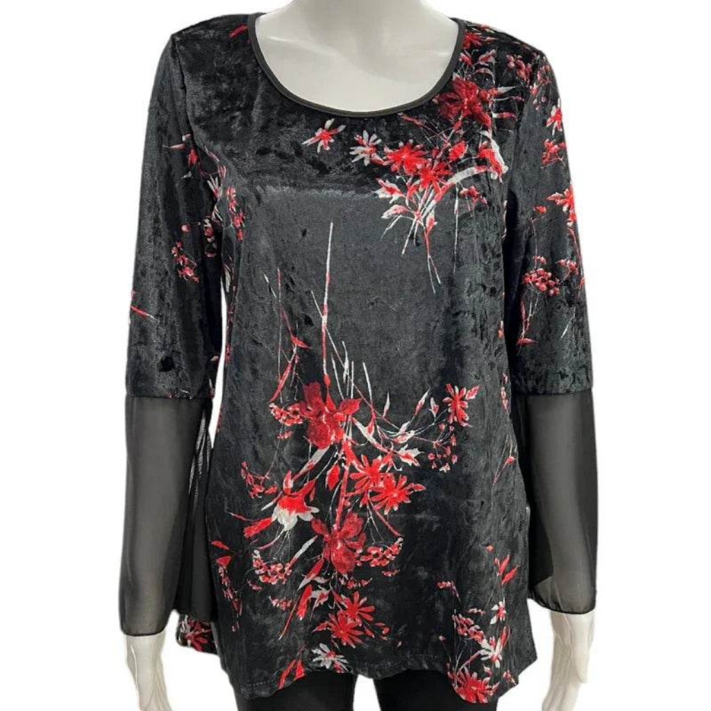 Julia Divina haut velour pour femme – C'est Elle